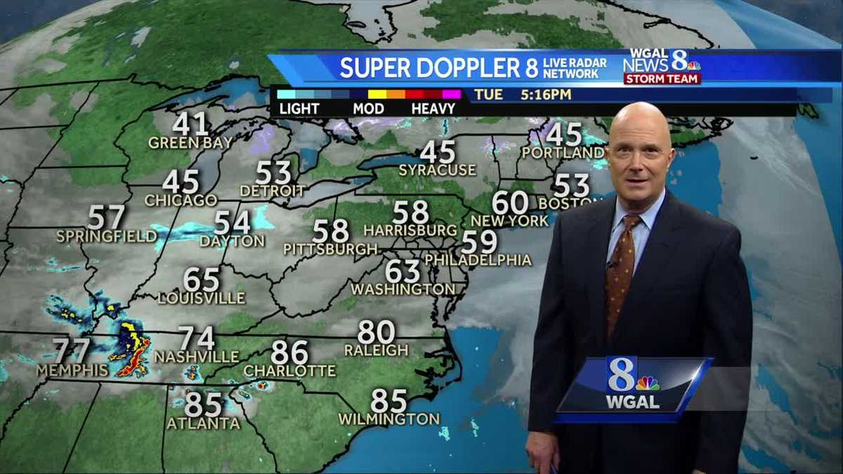 Cold front moving in overnight - temps dropping