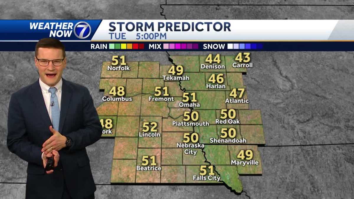 Omaha morning weather forecast for Tuesday, March 28