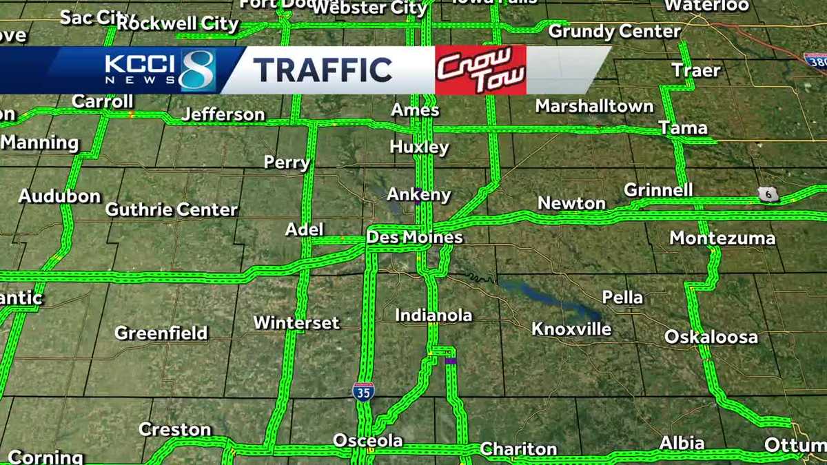Iowa traffic: Mid-week commute begins in Des Moines with no delays