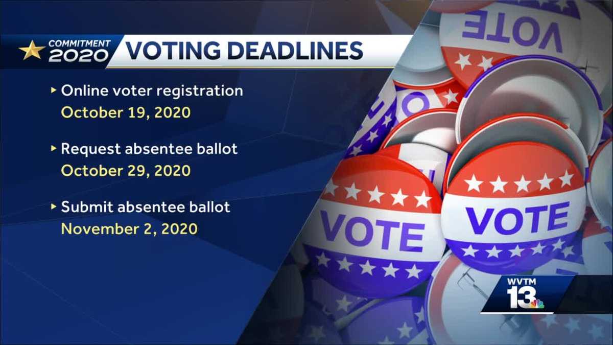 Election 2020 Alabama vote deadlines absentee ballot registration