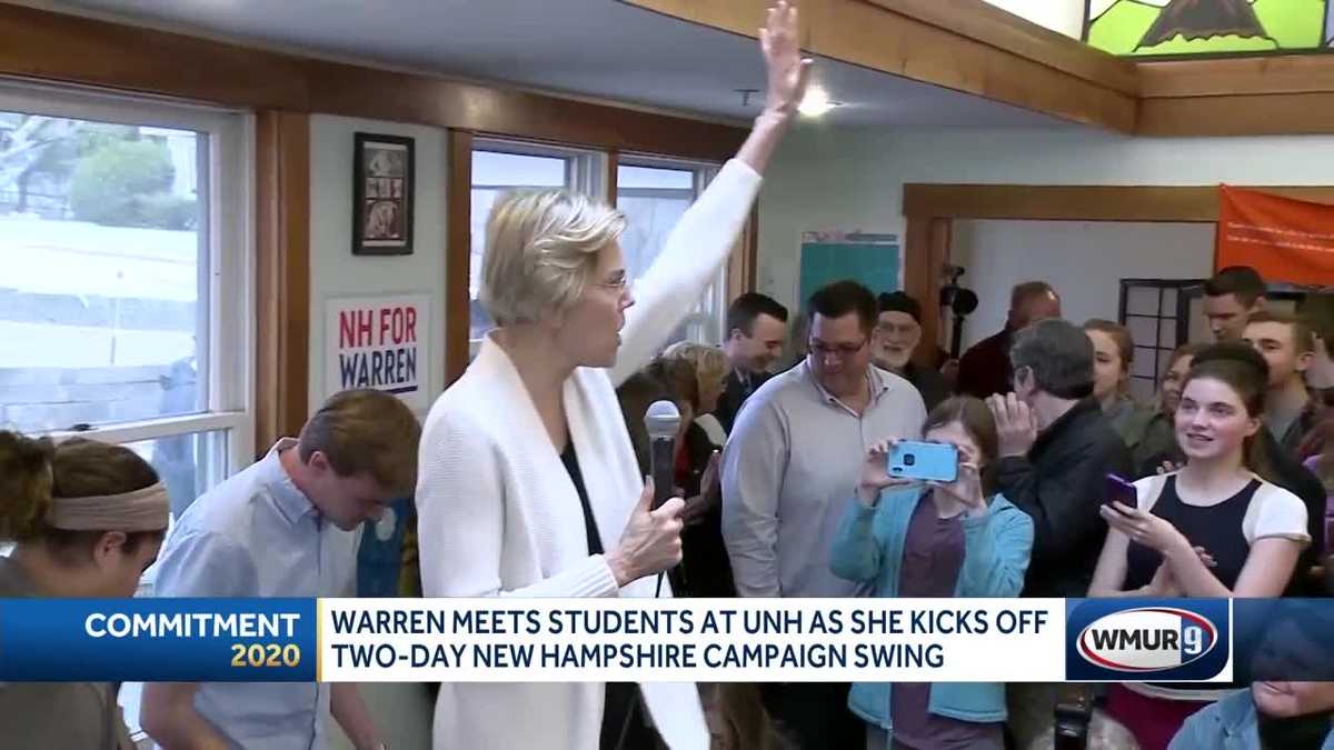 Warren reaches out to students at UNH