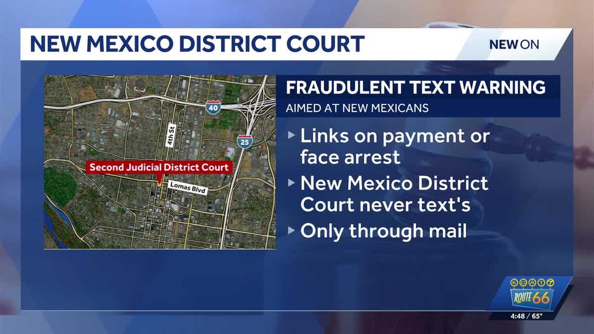 New Mexico court warns of fake text message scam