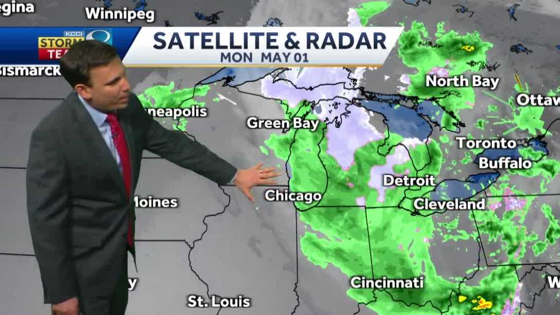 Mild and windy Tuesday in Iowa