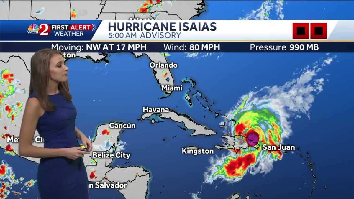 Tracking Hurricane Isaias as it moves closer to Florida