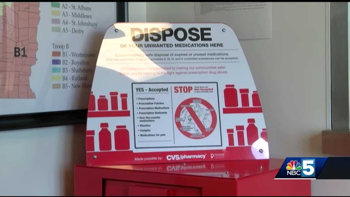 Many Vermont police departments now feature drug take-back boxes