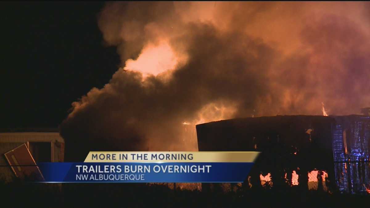 3 trailers burn in overnight fire