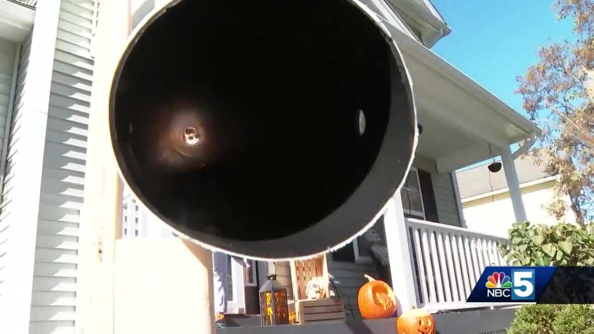 Celebrating Halloween safely: local family builds candy chute to ...