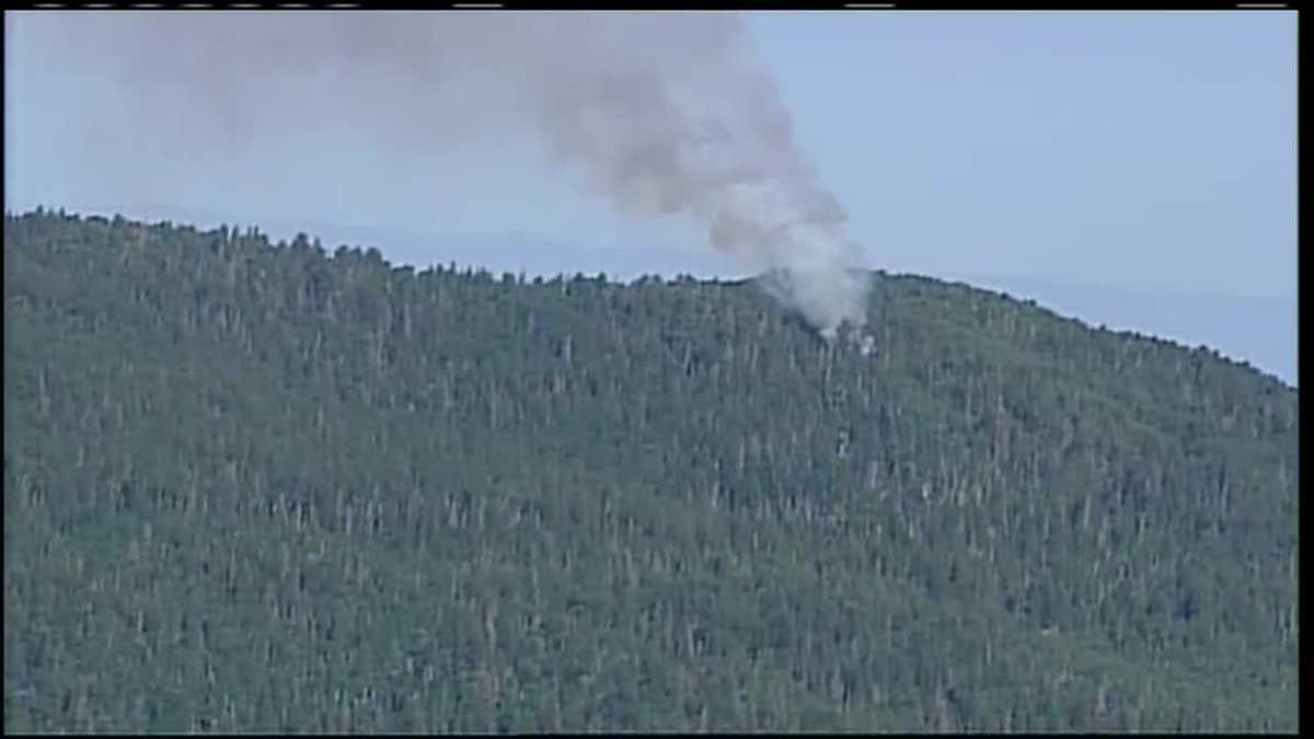 Fire burning at Sandia Crest