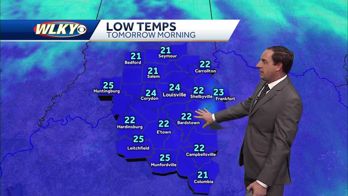 Freezing cold tonight with lows in the 20s