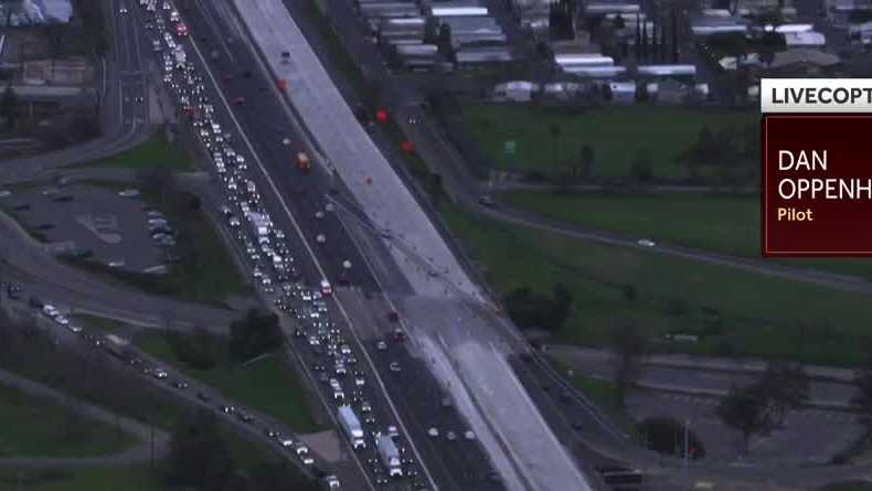 Crash blocks multiple lanes on I-80 in Yolo County