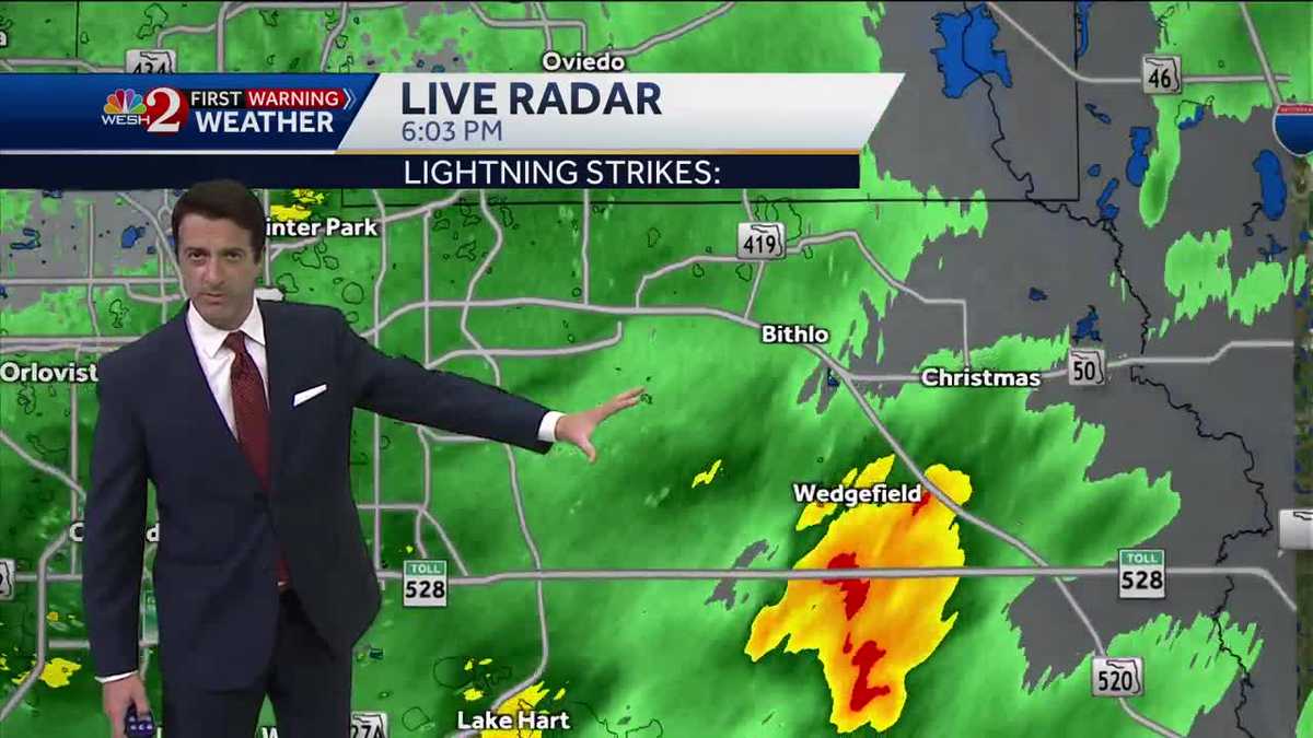Showers, storms depart from Central Florida after cold front