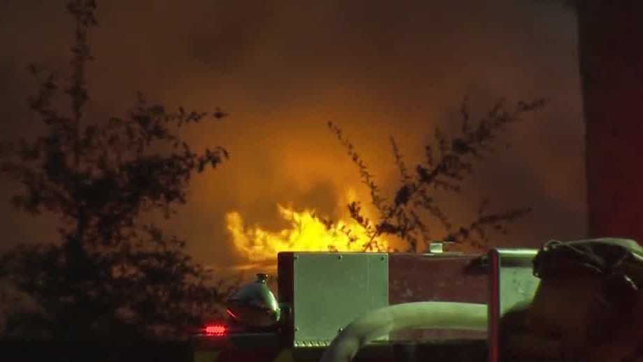 Crews battle massive house fire in DeBary