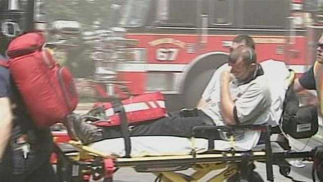Two firefighters treated for heat exhaustion, smoke inhalation