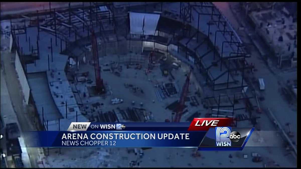 View from News Chopper 12 shows arena progress