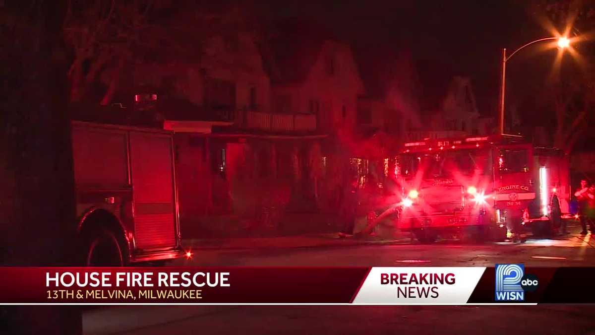 Milwaukee firefighters rescue person trapped in burning home