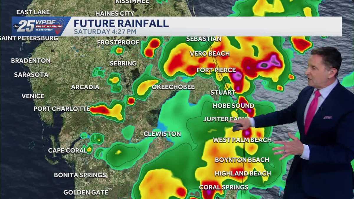 Showers and storms start rolling east