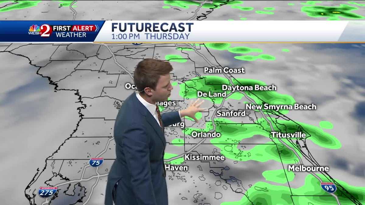 Tracking scattered showers Thursday