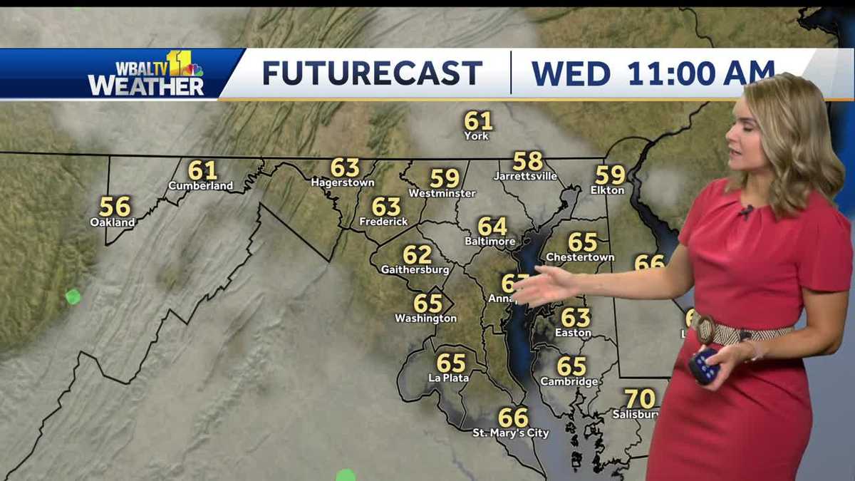Some sunshine for Maryland with cooler temps