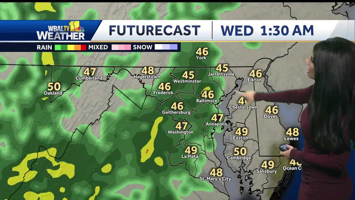 Gray day with drizzle before rain comes in earnest