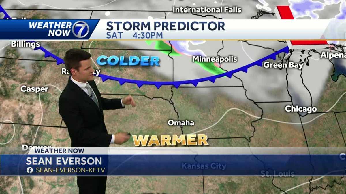 Chilly Friday evening, much warmer Saturday