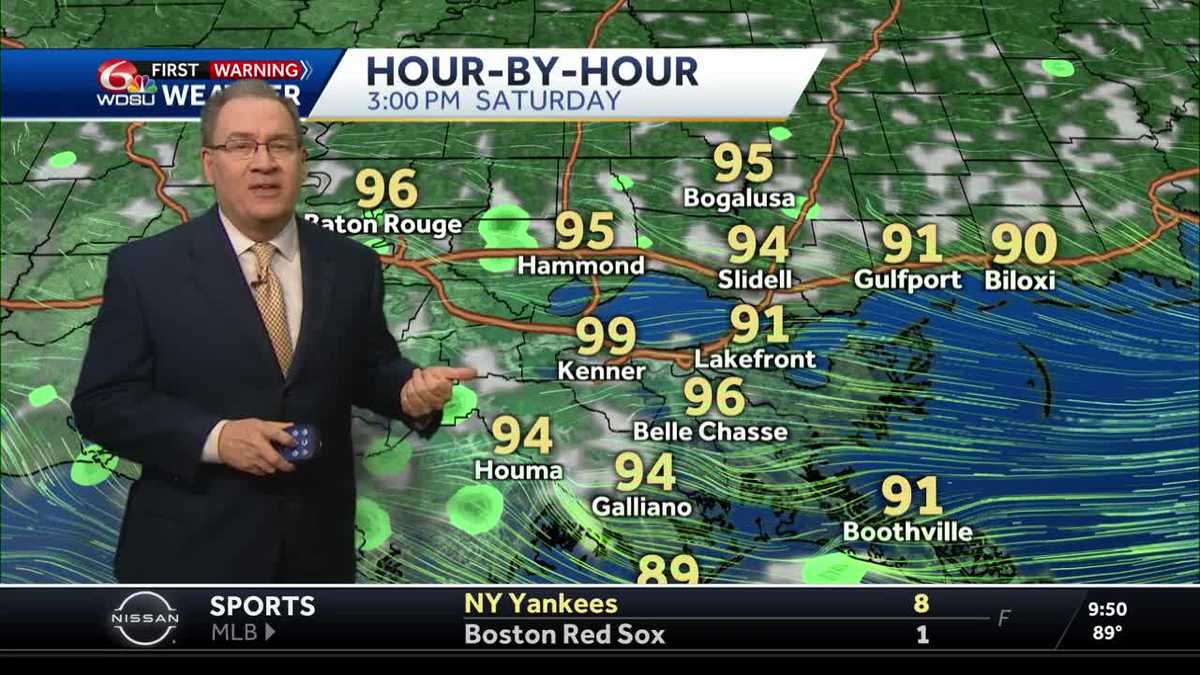 Very hot Saturday, getting wet next week