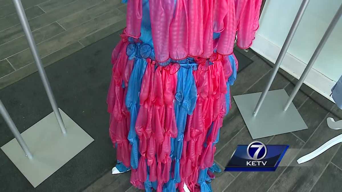 Prom clothes made from condoms
