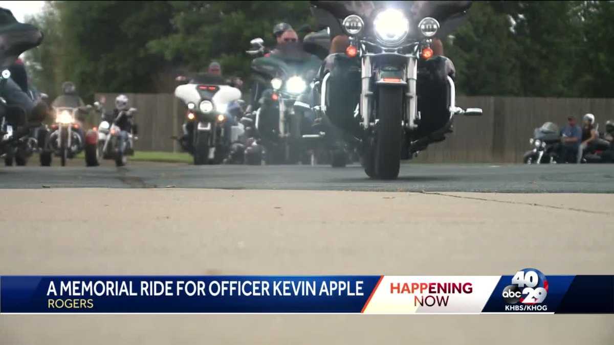 A memorial ride for Officer Kevin Apple