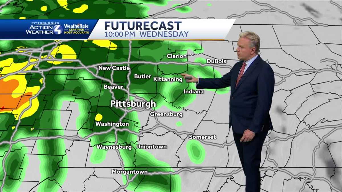 Mild temperatures Wednesday, scattered rain in the evening