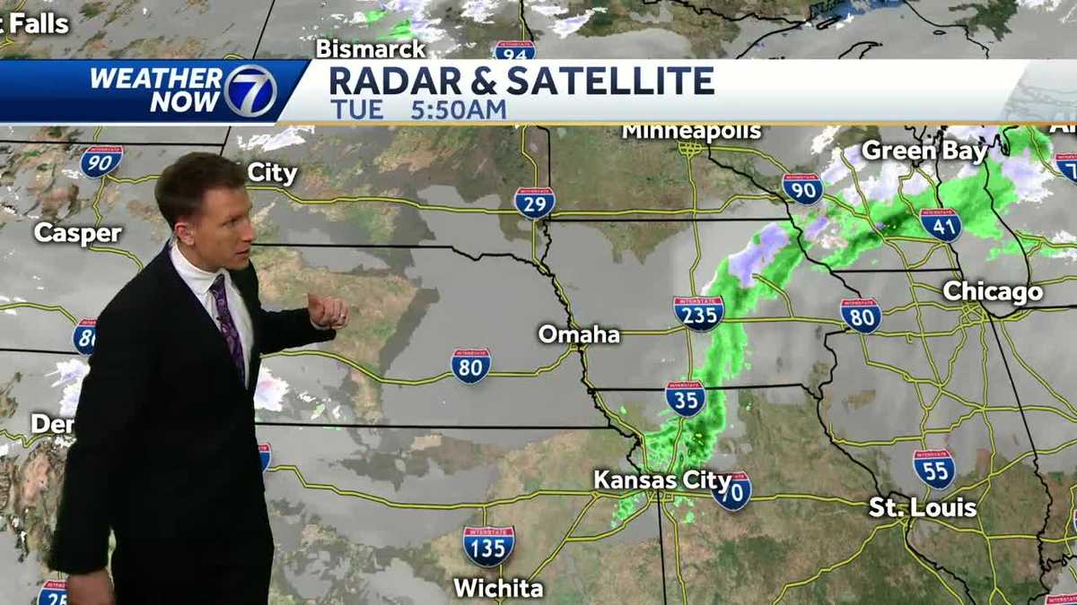 Snow on the ground north of Omaha, seasonable sun Tuesday