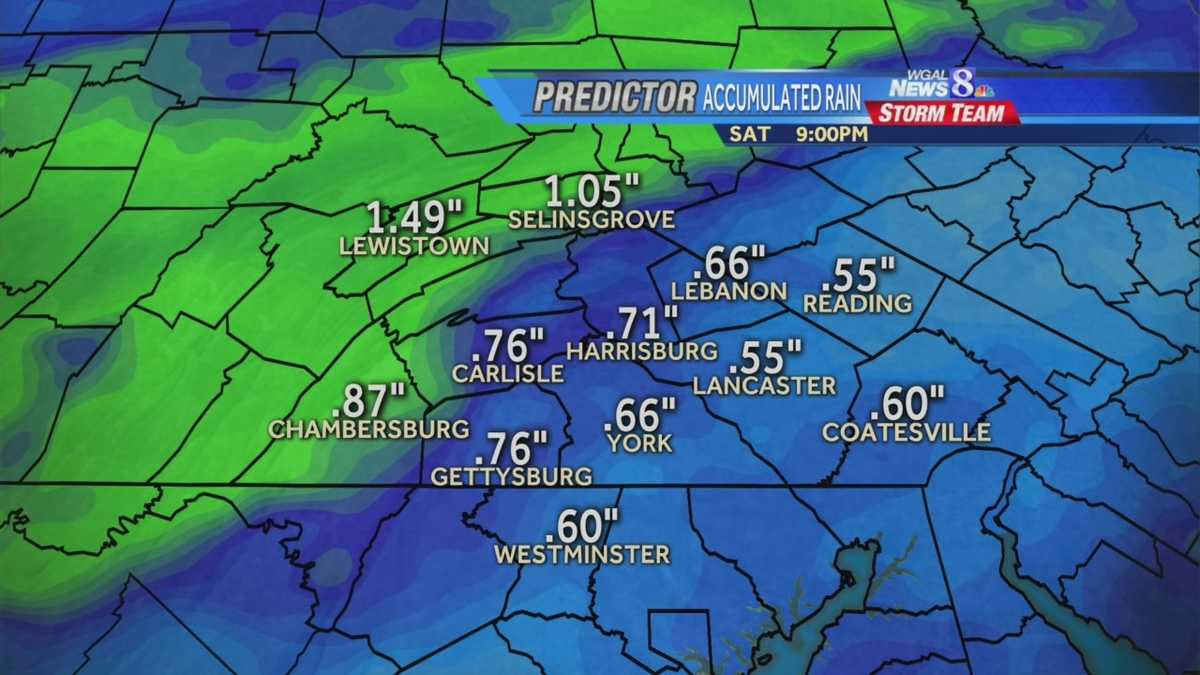 Saturday: Rain, rain and more rain