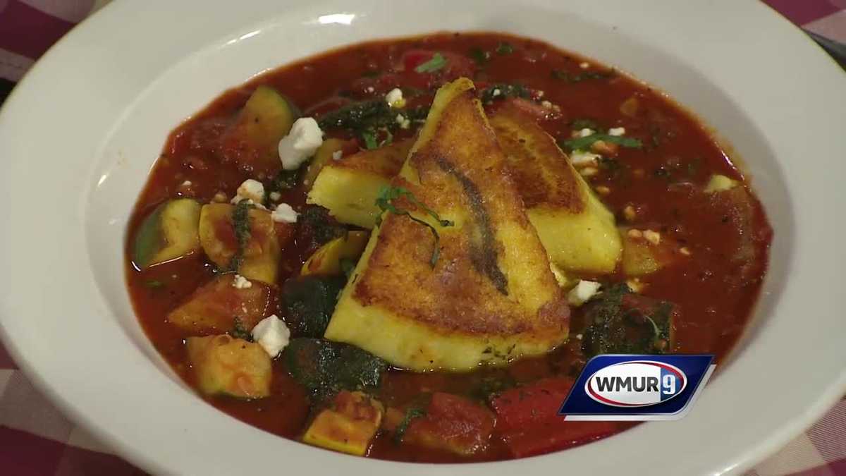 Crispy polenta and roasted vegetable ragu