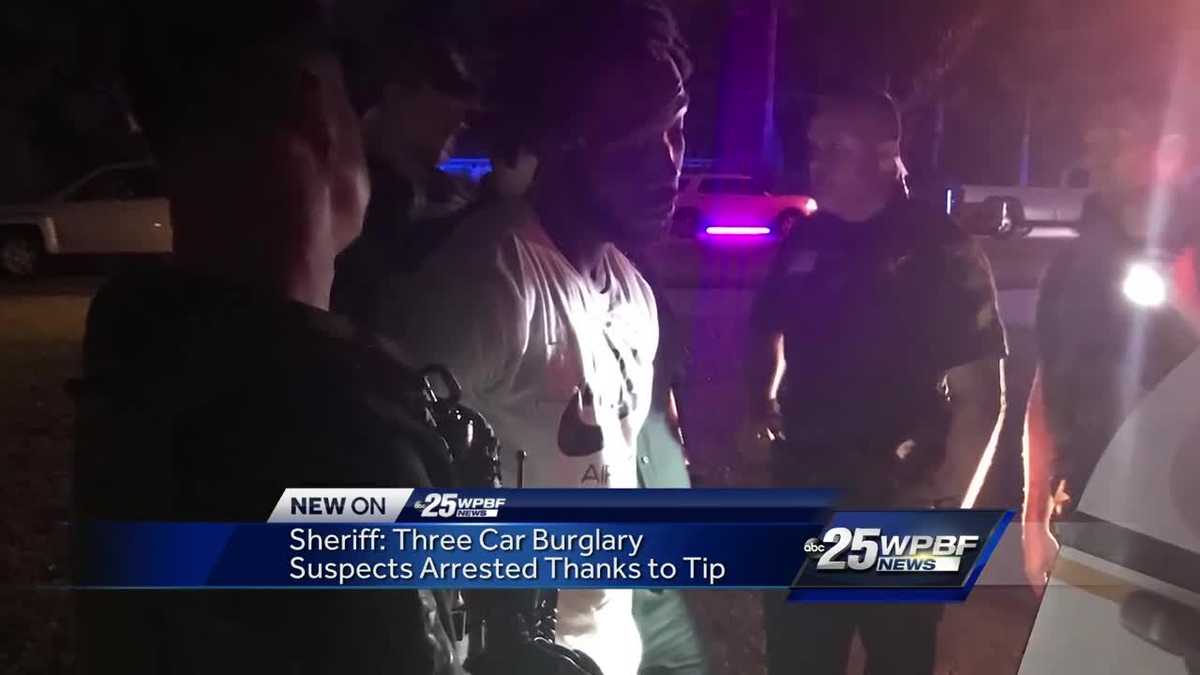 Sheriff Three Car Burglary Suspects Arrested Thanks To Tip