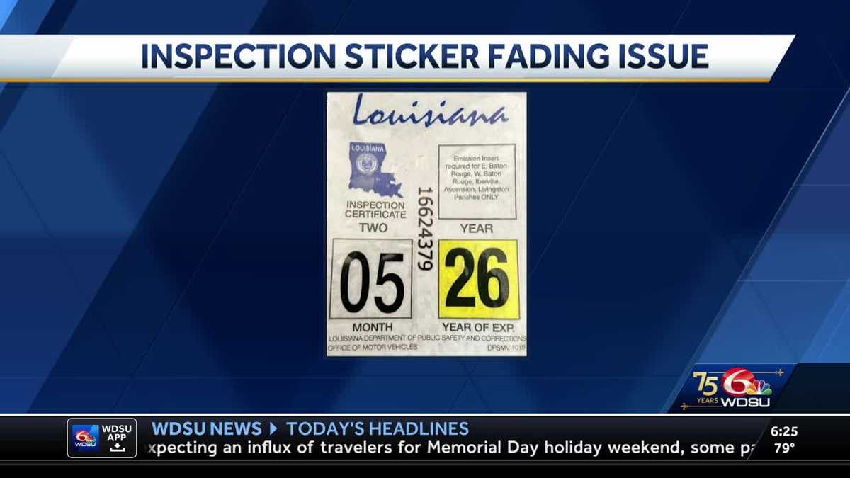 State police warn drivers about fading inspection sticker