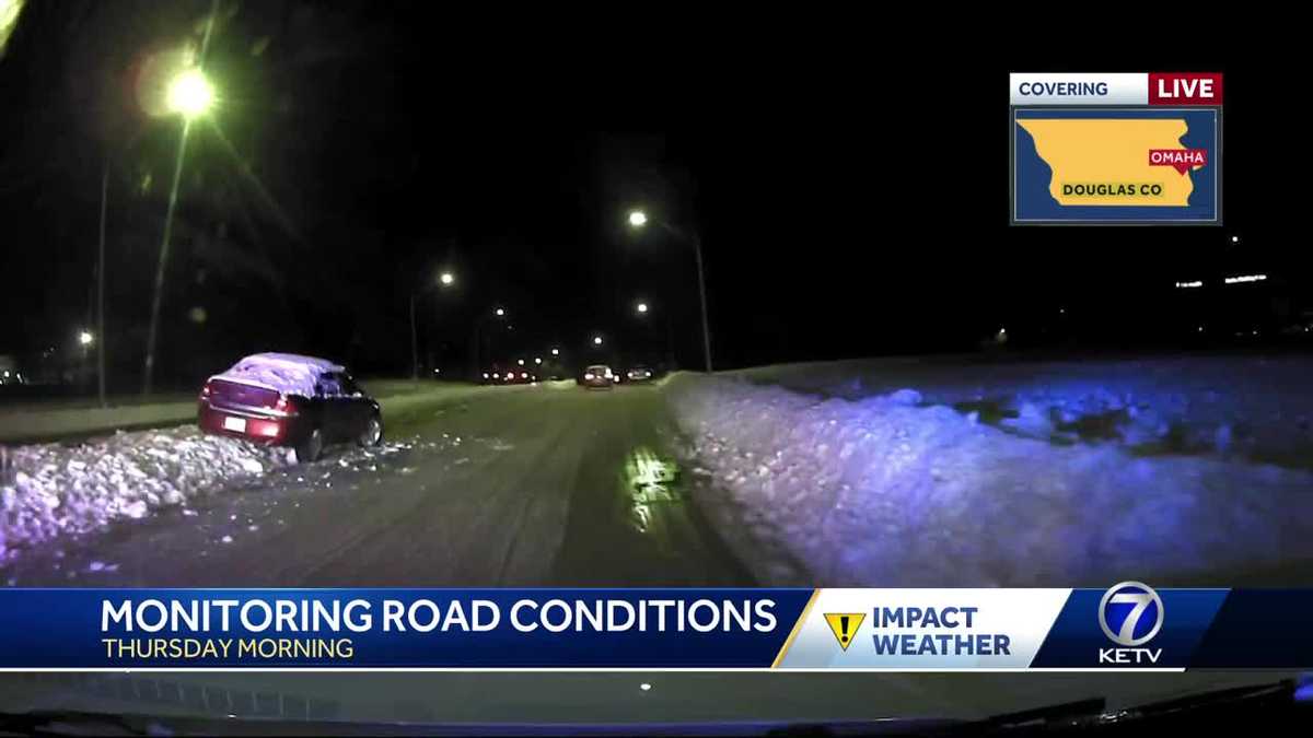 Slick spots remain across Omaha following Wednesday's blizzard