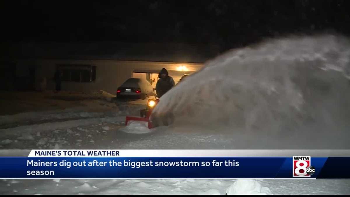 Mainers dig out after the biggest snowstorm so far this season