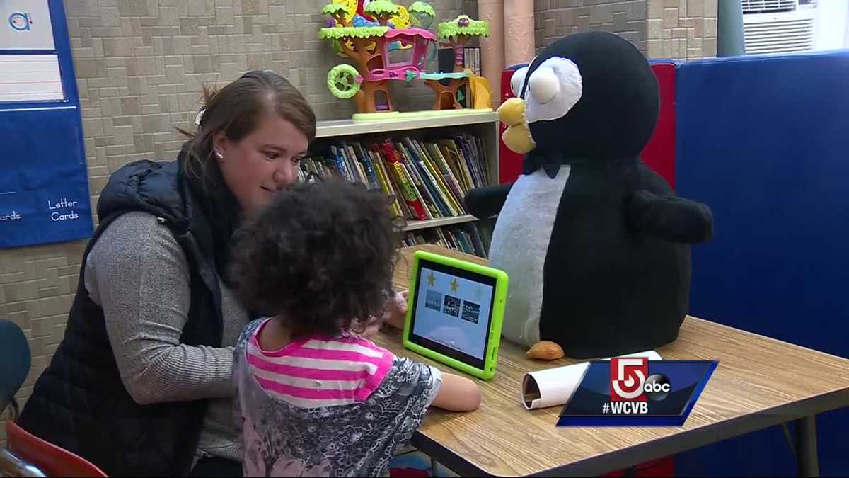 Cute penguin robot helping kids with autism learn