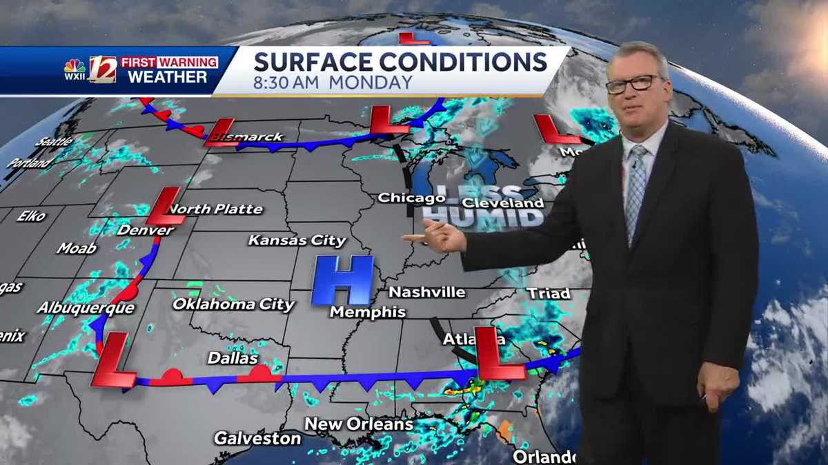 WATCH: Thinning clouds, falling humidity