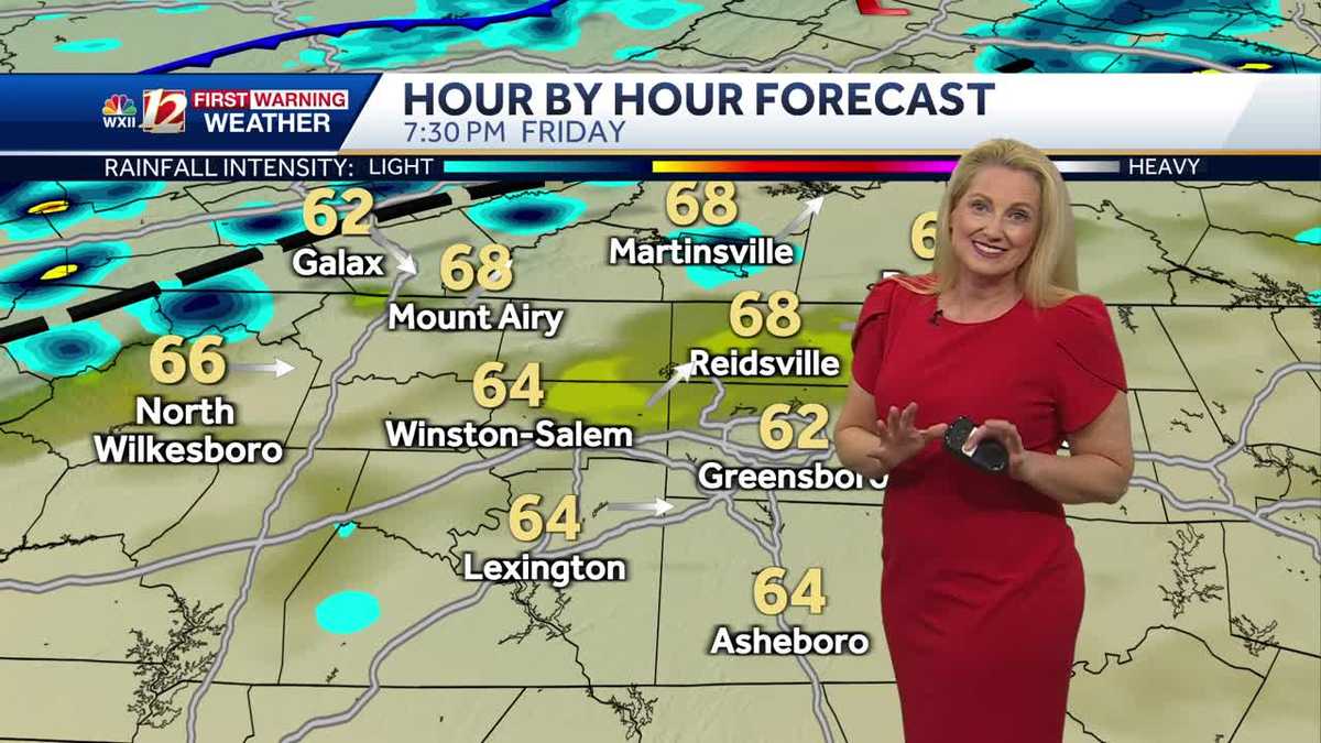 Stray showers overnight, sunshine Saturday in North Carolina