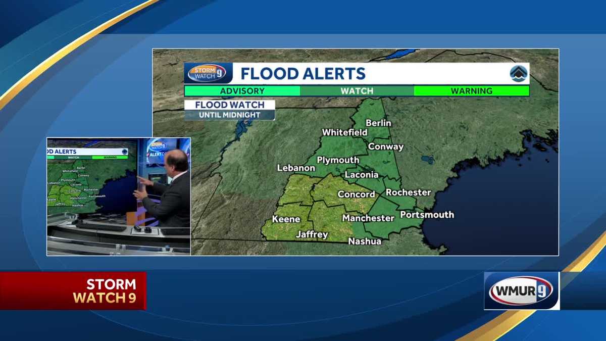 New Hampshire forecast video: Flood watch for Tuesday