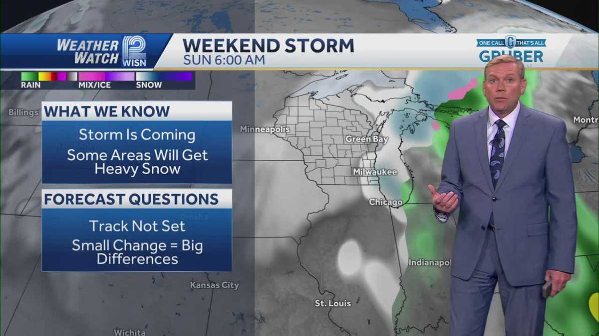 Weather: 50s, potential storm