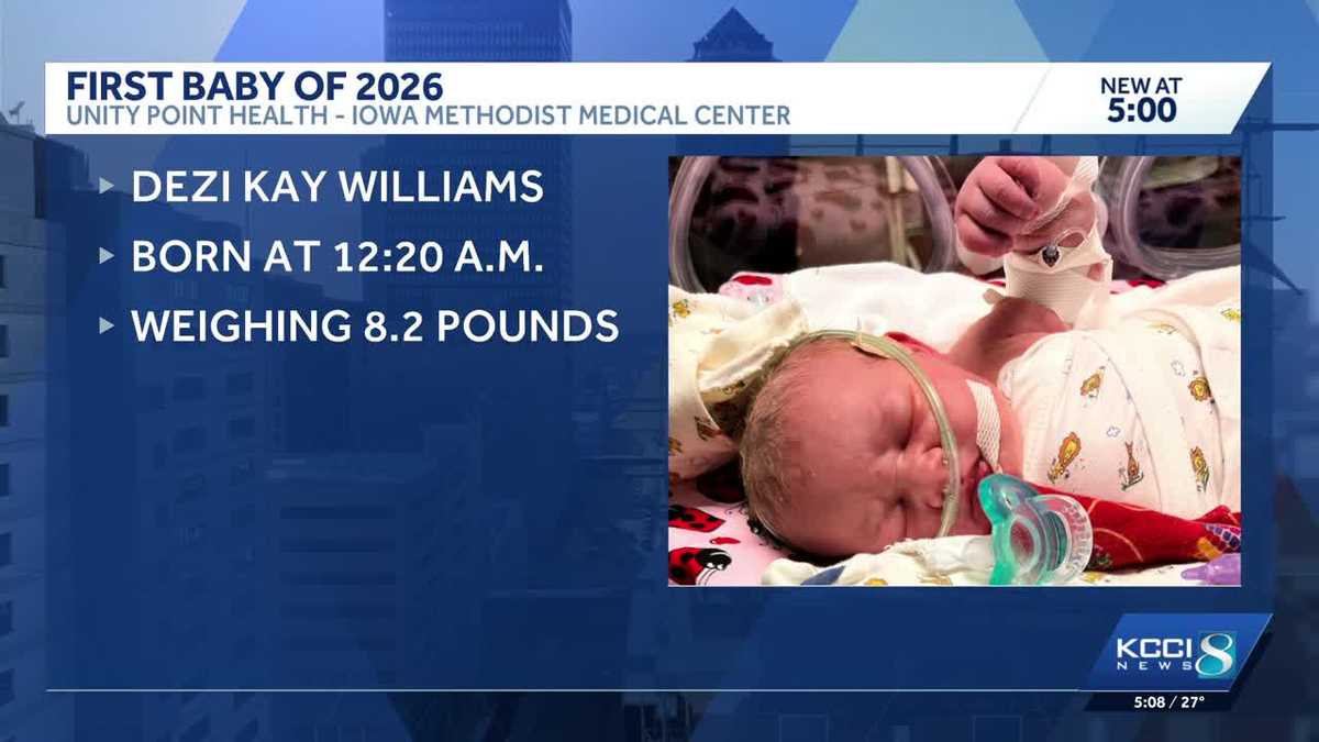 Waukee parents welcome central Iowa's first baby of 2026