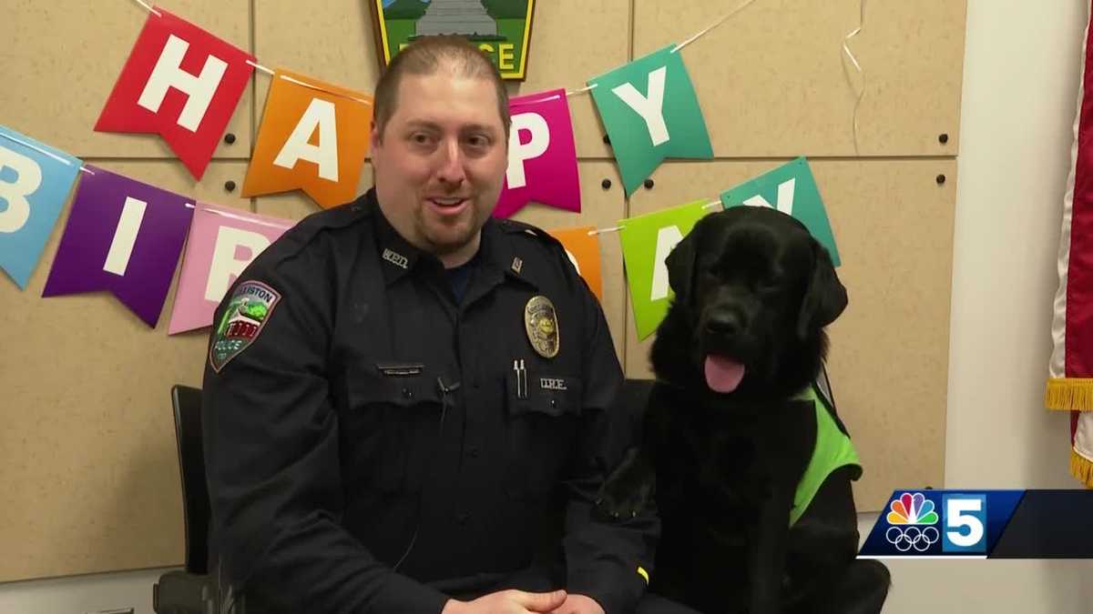 Williston Police Department's K9 Duke celebrates 1st birthday