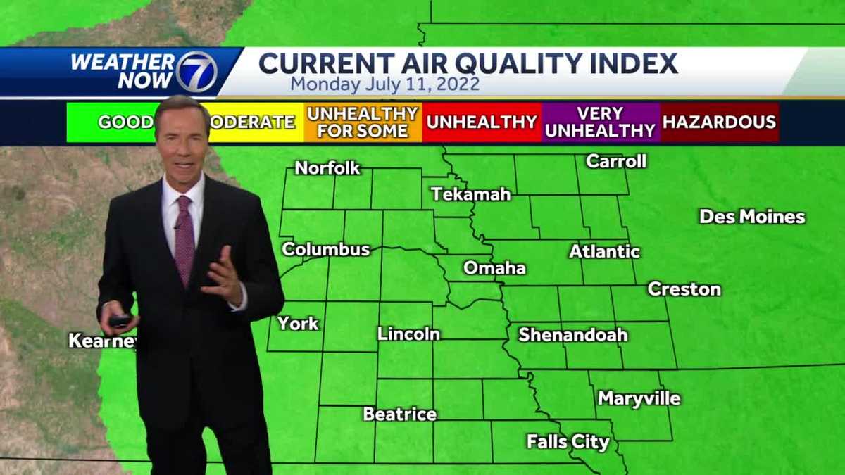 Monday evening July 11 Omaha weather forecast. Break from heat