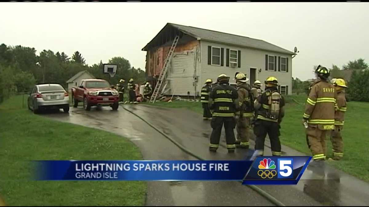 Lightning sparks house fire in Grand Isle