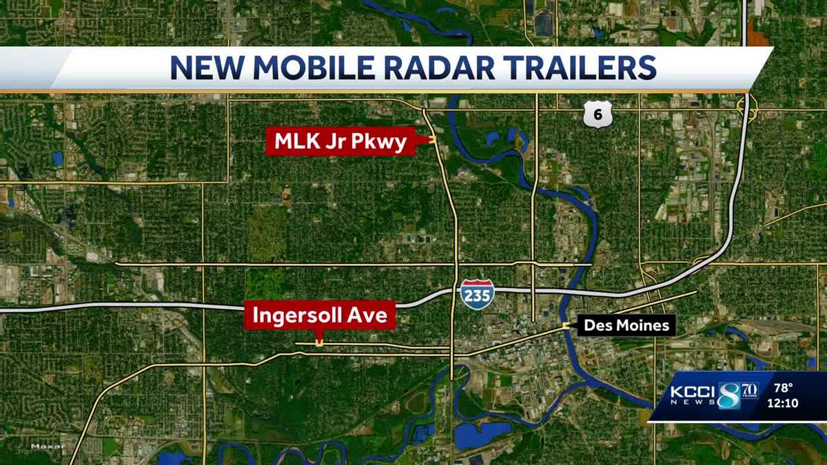 Mobile radar in Des Moines: Police add new trailers