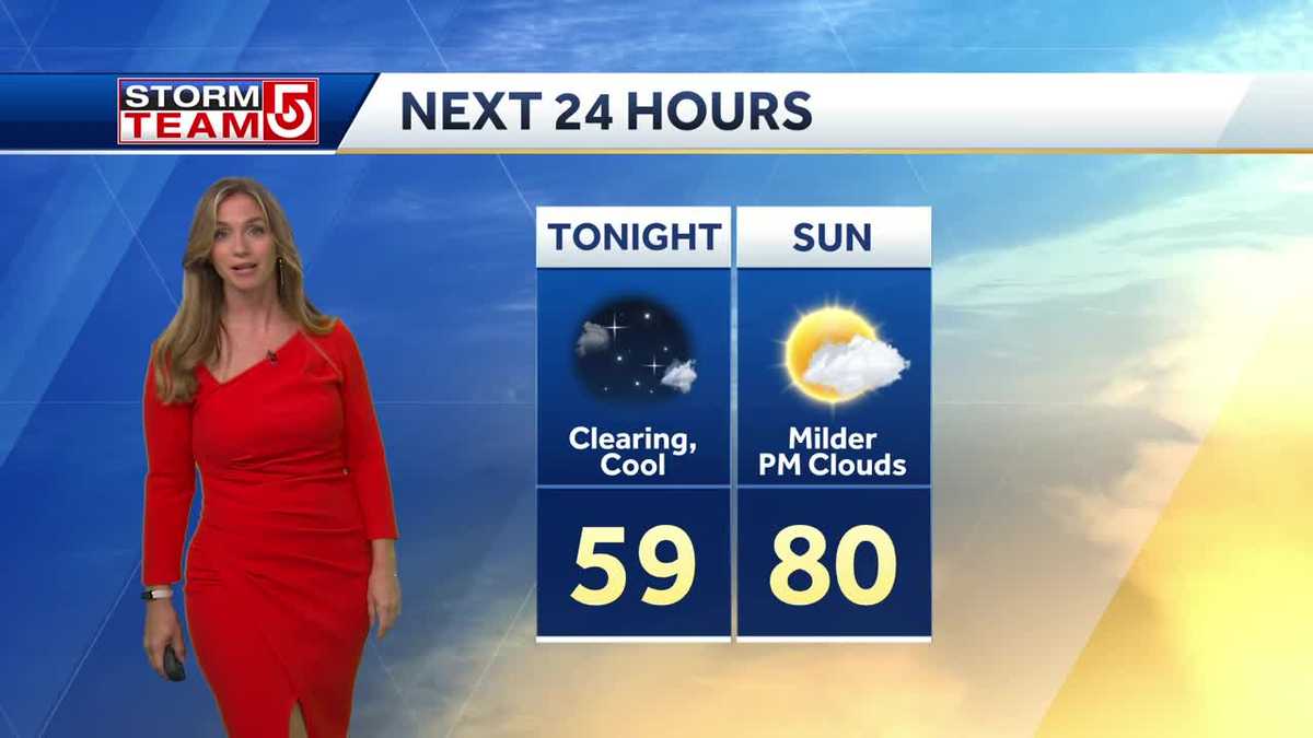 Video: After Lee, sun peeks through before sunset