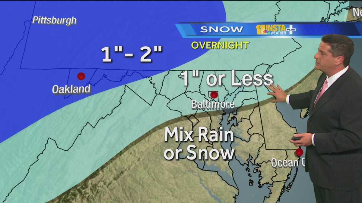 Very cold air coming to Maryland