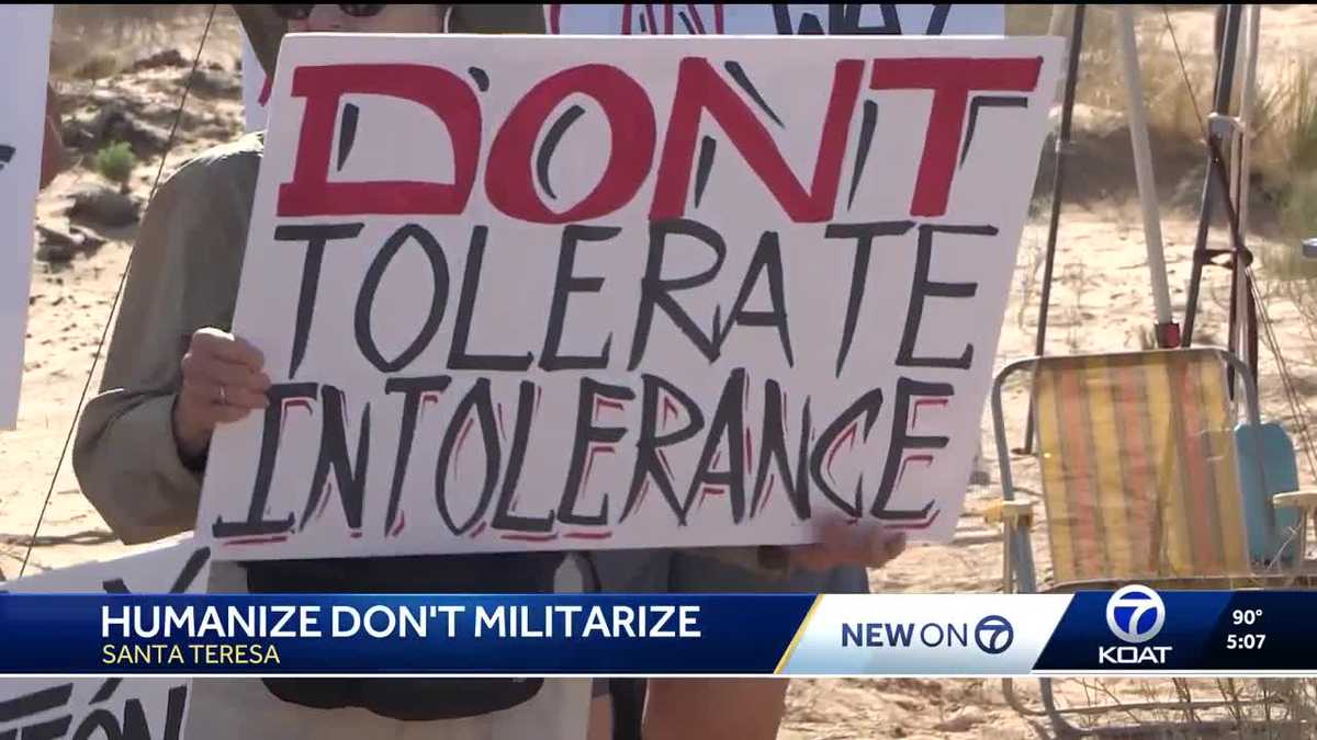 Activists protest new militarized zone at the border