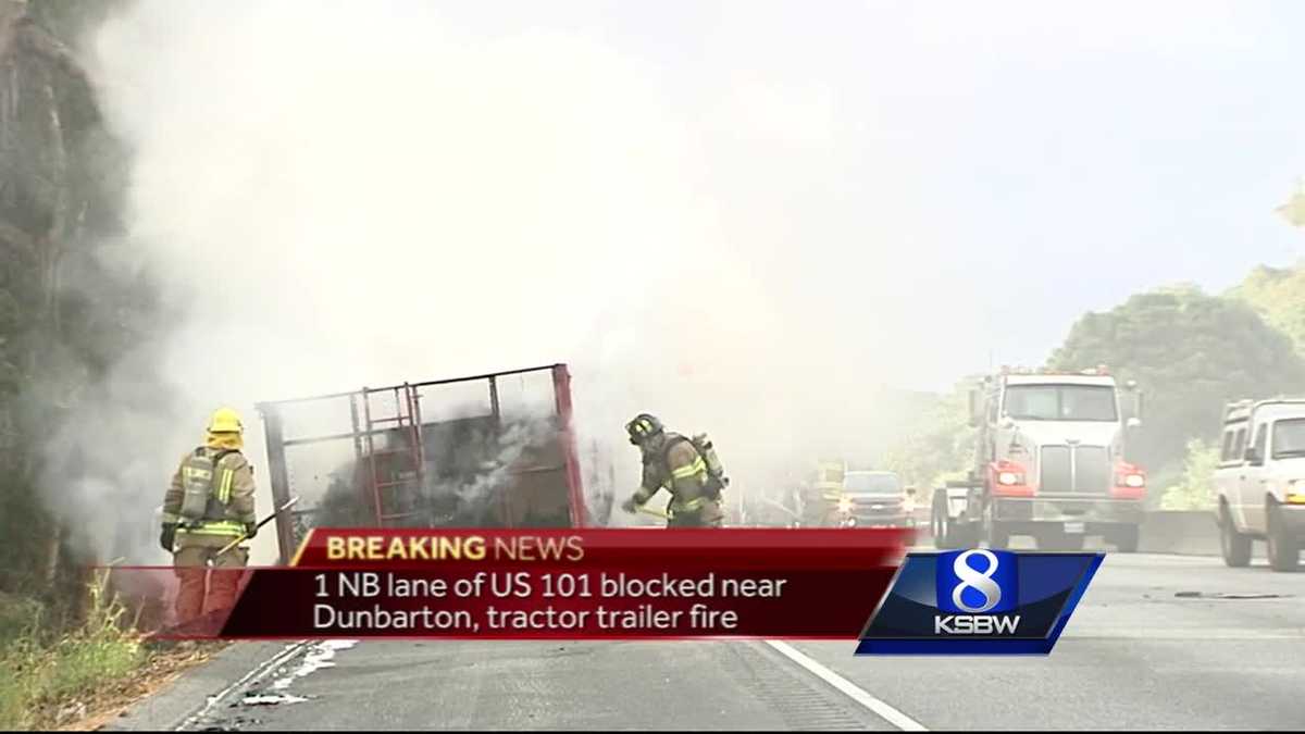 Fire closes part of Highway 101