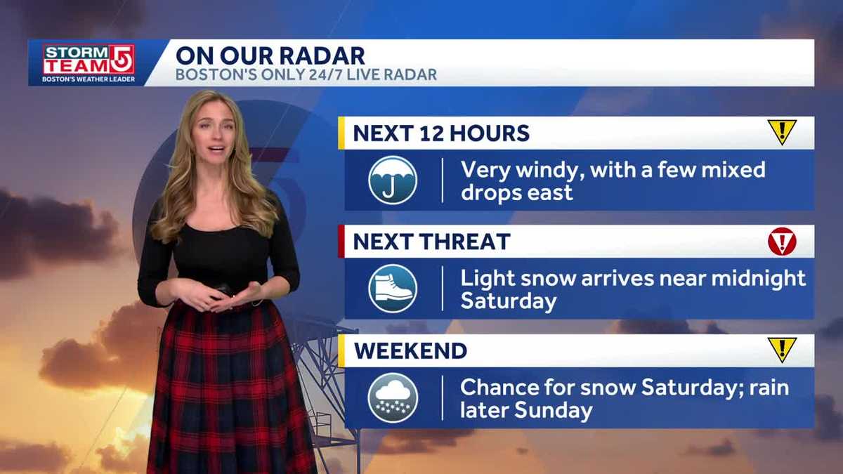 Video: Windy Christmas Eve, snow expected this weekend